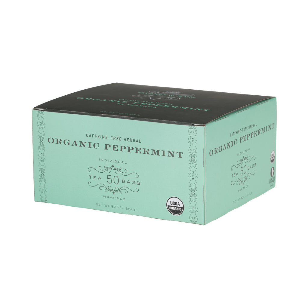 Organic Peppermint, Box of 50 Foil Wrapped Tea Bags – Harney and Sons ...