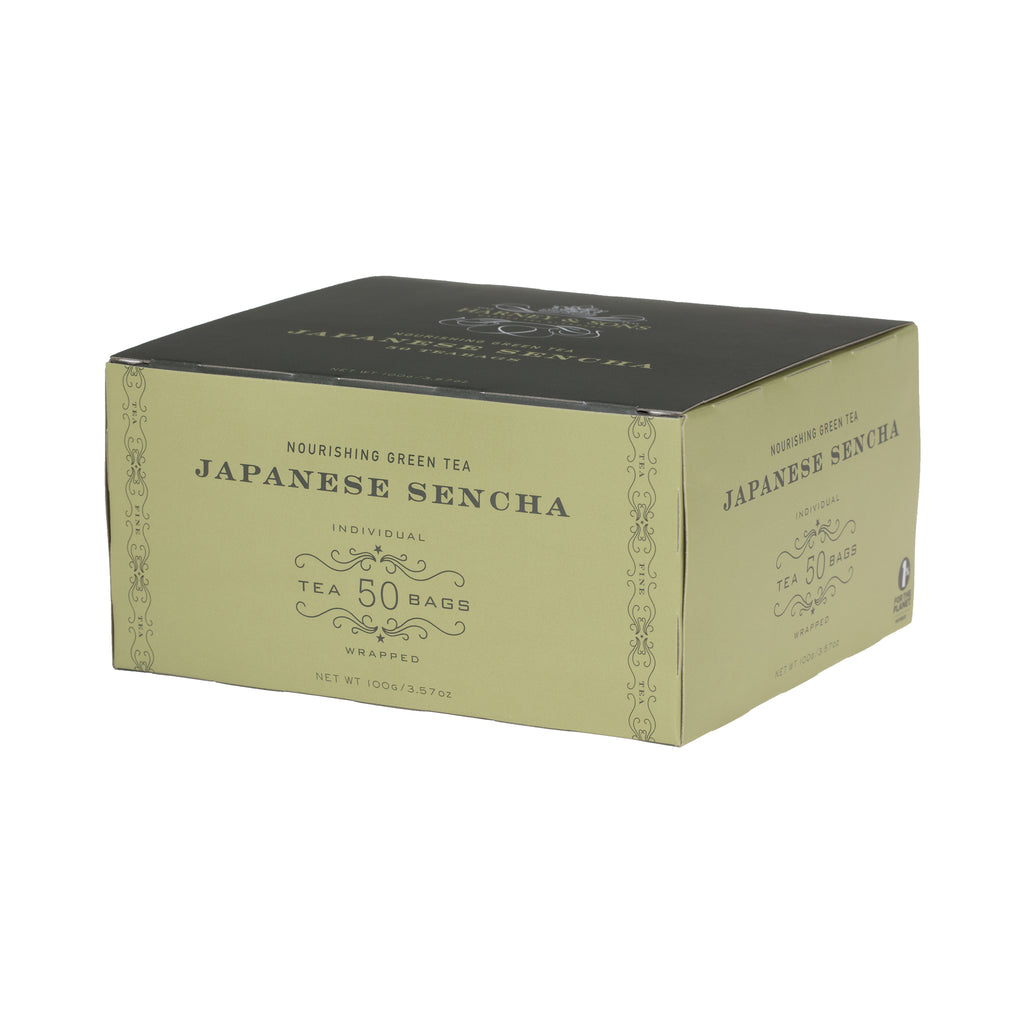 Japanese Sencha, Box of 50 Foil Wrapped Tea Bags – Harney and Sons Fine ...
